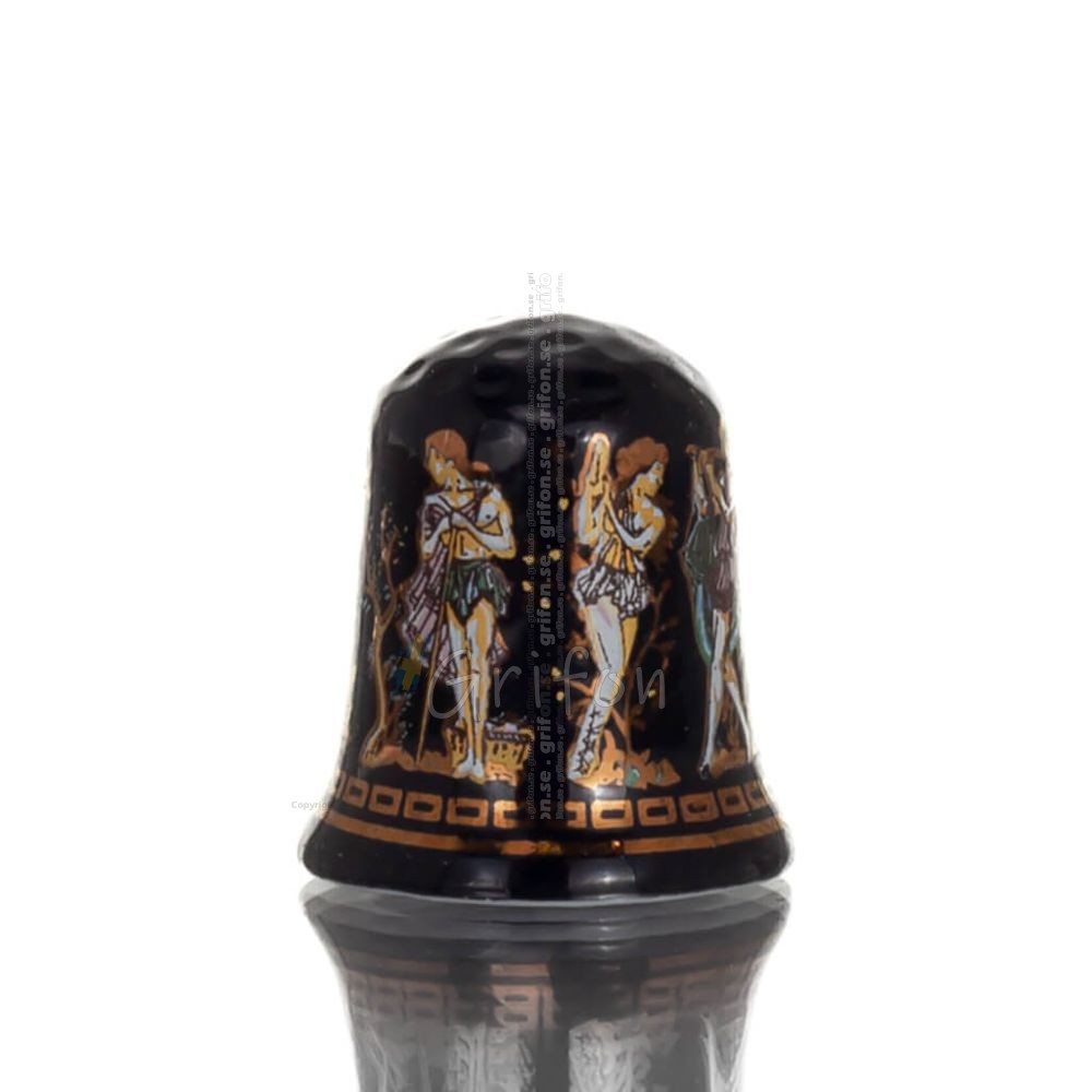 Sy fingerborg med arkaiskt tryck, New Bone China som porslin