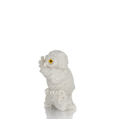 Owl or Glaucus: the sacred bird, symbol of wisdom, prudence, with fier