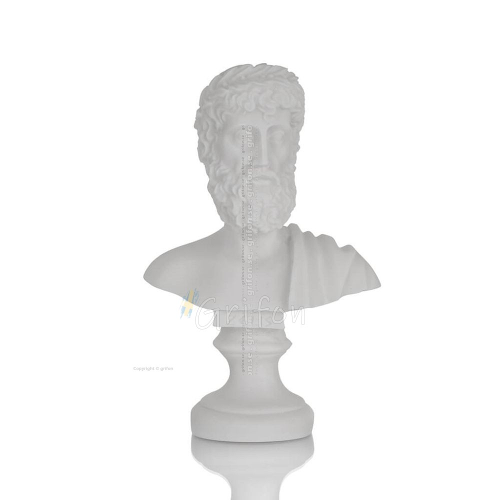 Zeus eller Zeus: himlens gud, blixten, lag, åska, ordning, byst, byst