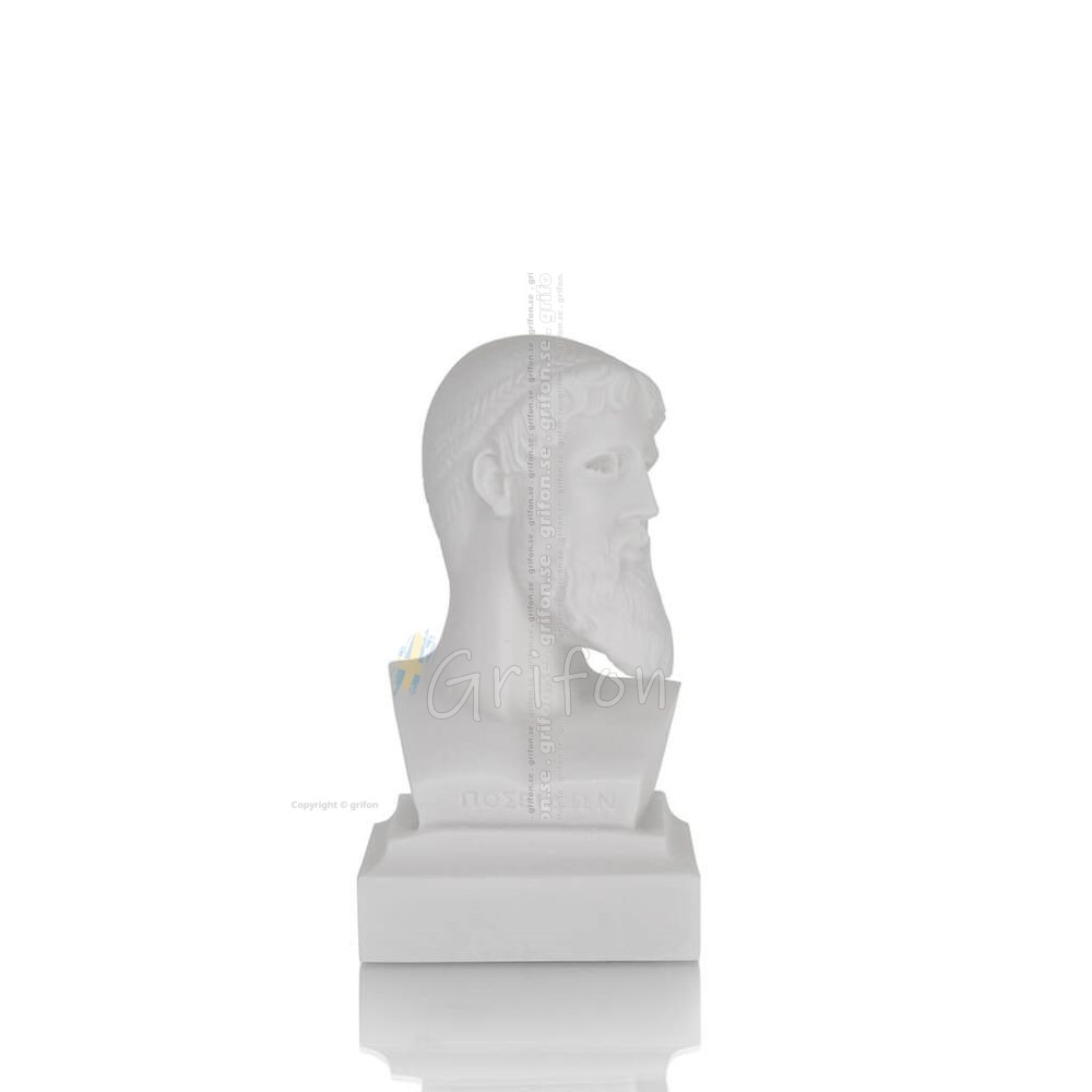 Poseidon: Havets gud, jordbävningar, jord, stormar och ord byst, byst