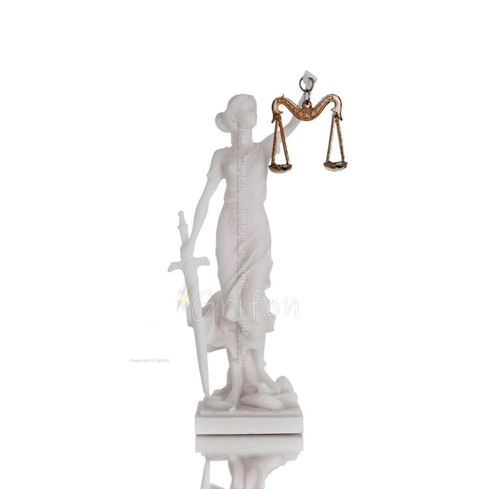 Themis: Titan of Moral Order and Etiquette 18cm Full Alabaster Statue,
