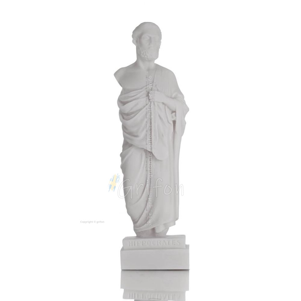 Hippocrates: The Father of Modern Medicine, 25cm Full Alabaster Statue
